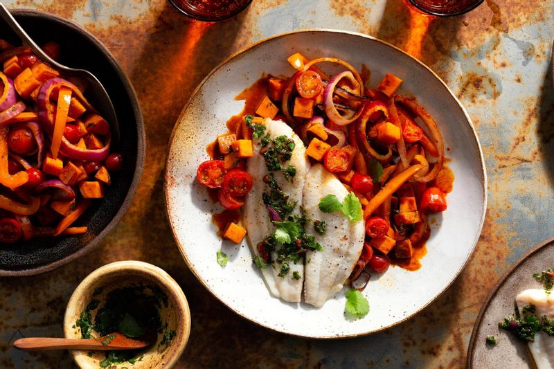 Peruvian-Style Sole with Lime and Sweet Potato | Sunbasket
