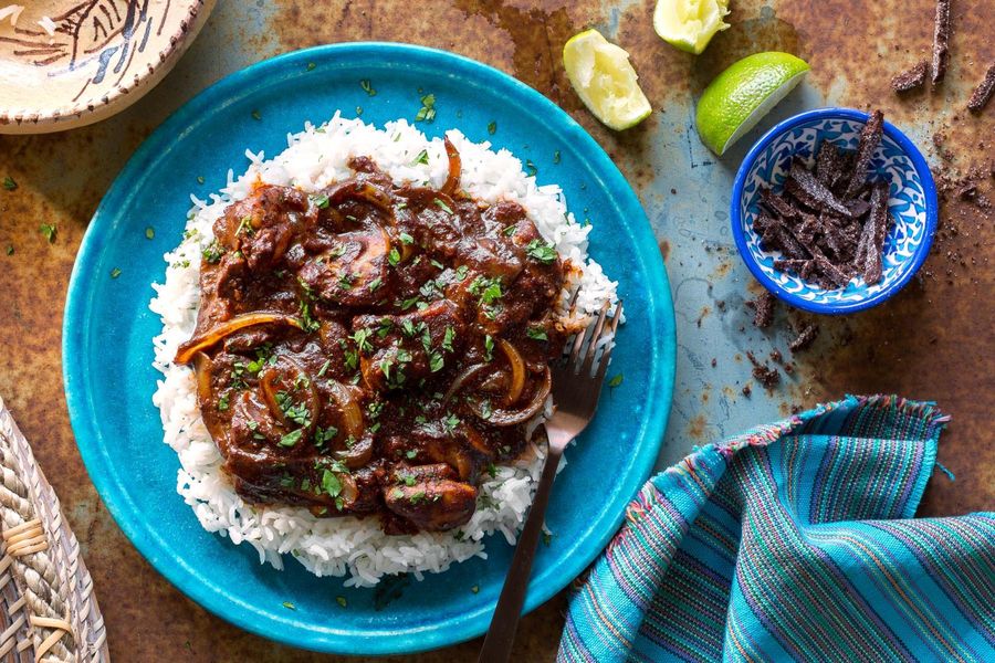 Oaxacan chicken mole coloradito