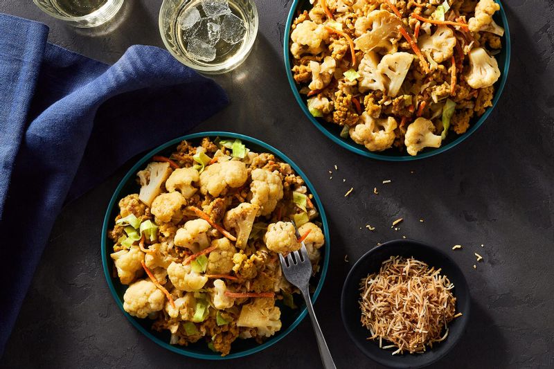 Cashew-Lime Curry with Ground Pork, Cauliflower, and Toasted Coconut ...